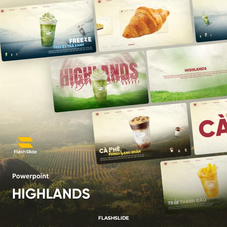 Mẫu PowerPoint Marketing Highlands Coffee | FlashSlide